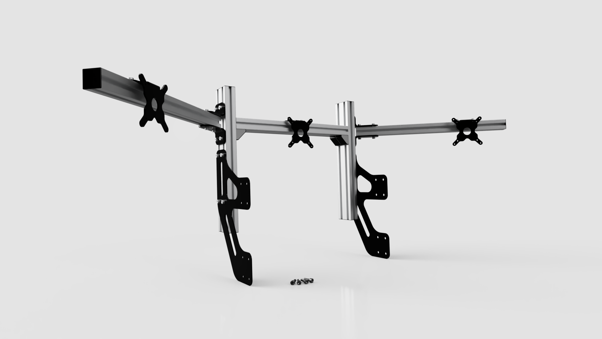 EG-R GT Triple Monitor A-Frame Assembly – EG Evolved Simulator Rigs