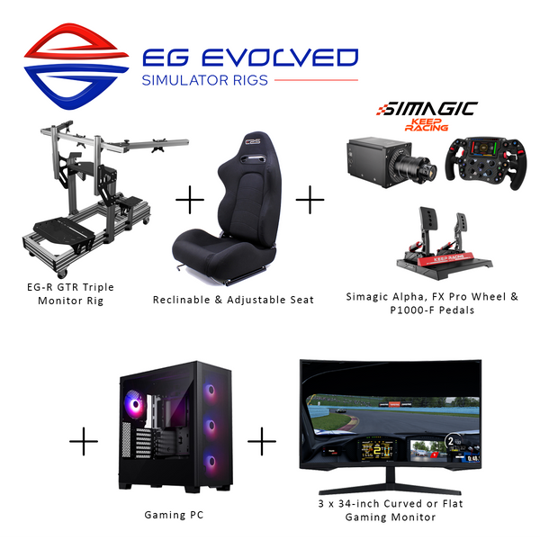 Complete Setup - MOZA R16 or Simagic Alpha - Triple Monitor – EG ...