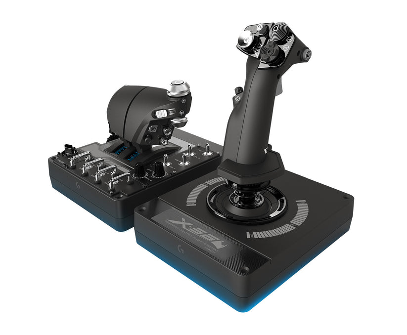 Logitech X56 H.O.T.A.S RGB Throttle and Stick Simulation Controller ...