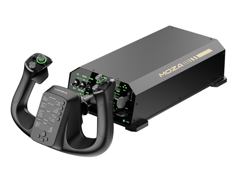 MOZA AY210 Force Feedback Yoke & Base Set – EG Evolved Simulator Rigs