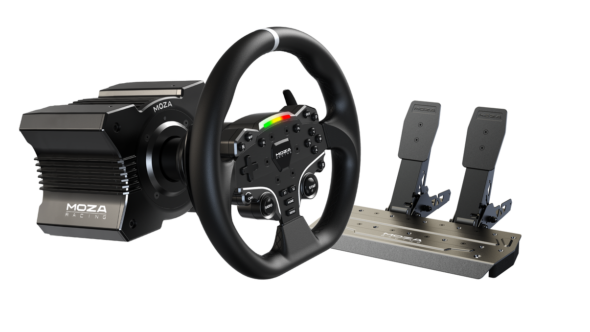 MOZA R5 Direct Drive Wheel Base Bundle – EG Evolved Simulator Rigs