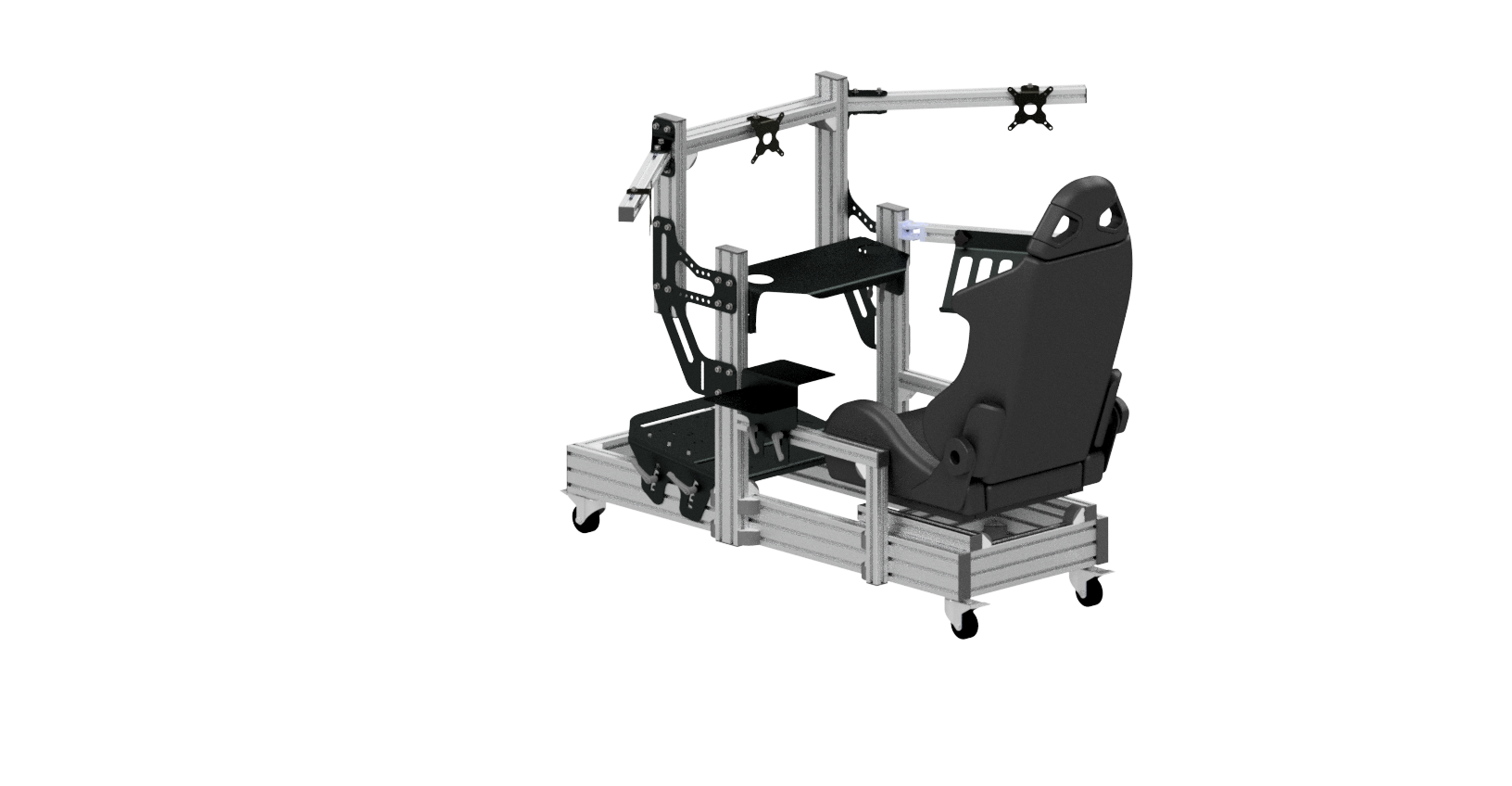 EG-R GTR Triple Monitor Aluminium Rig – EG Evolved Simulator Rigs