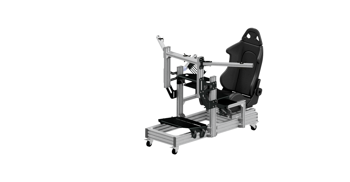 EG-R GTR Triple Monitor Aluminium Rig – EG Evolved Simulator Rigs