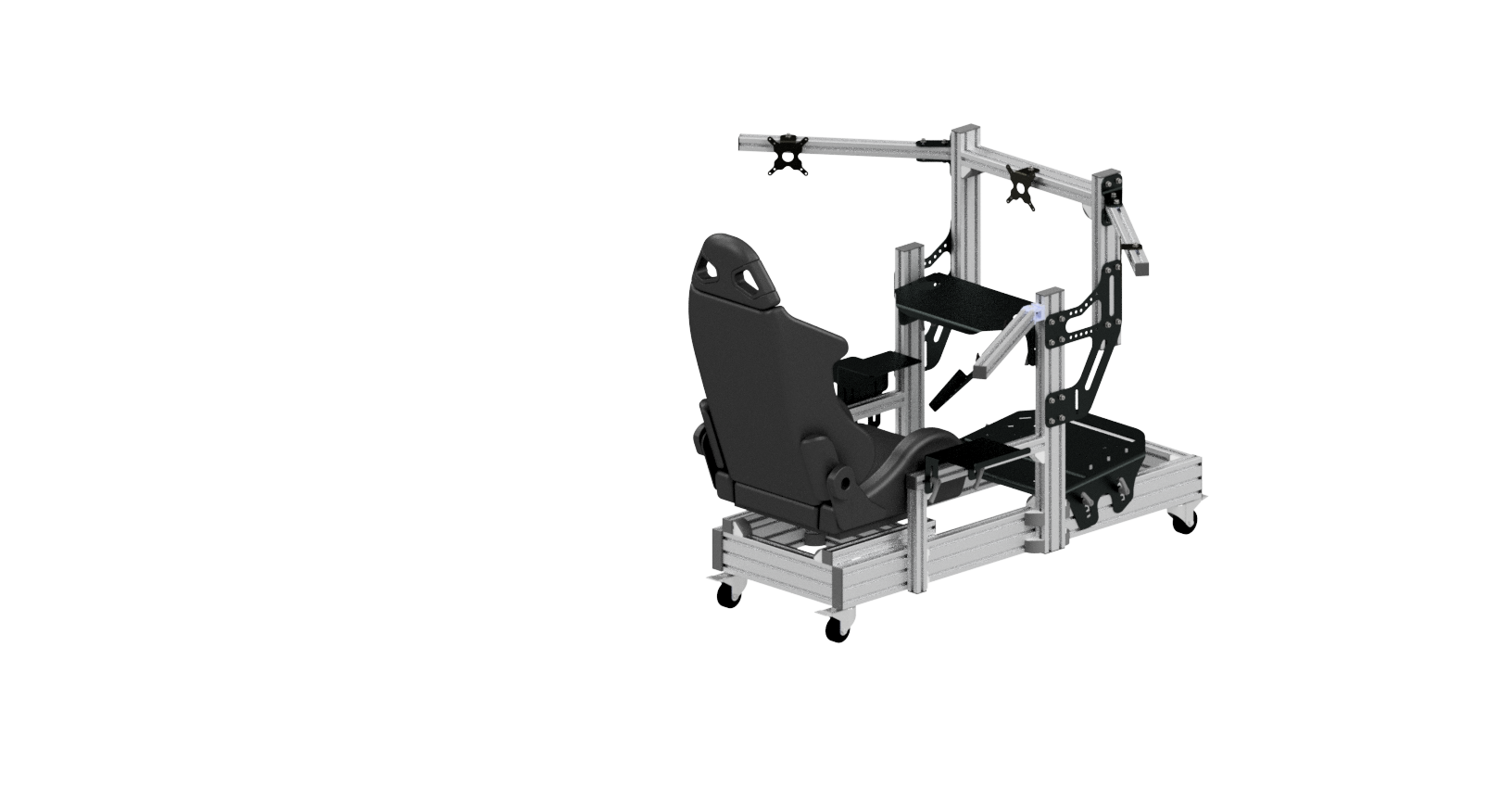 EG-R GTR Triple Monitor Aluminium Rig – EG Evolved Simulator Rigs