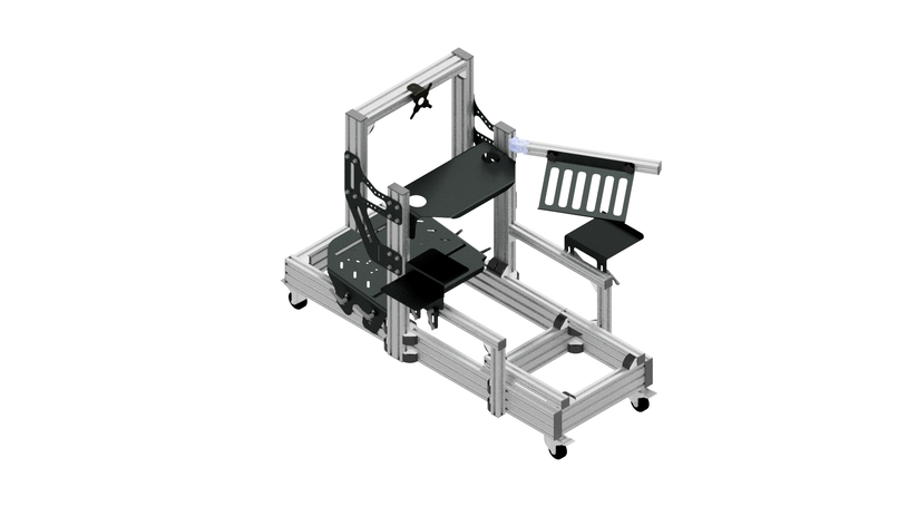 EG-R GTR Single Monitor Aluminium Rig – EG Evolved Simulator Rigs