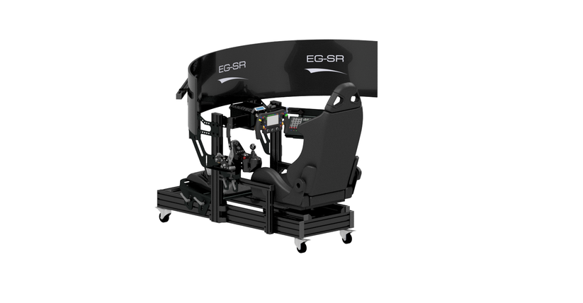 EG-R GTR Triple Monitor Aluminium Rig – EG Evolved Simulator Rigs