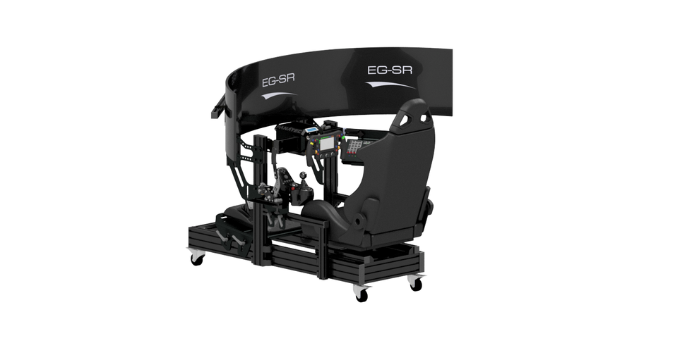 EG-R GTR Triple Monitor Aluminium Rig – EG Evolved Simulator Rigs