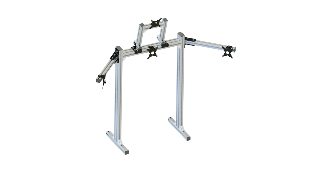 EG-R Standalone Monitor Stand (Four Screens) – EG Evolved Simulator Rigs