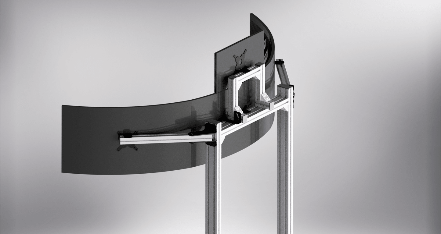 EG-R Standalone Monitor Stand (Four Screens) – EG Evolved Simulator Rigs